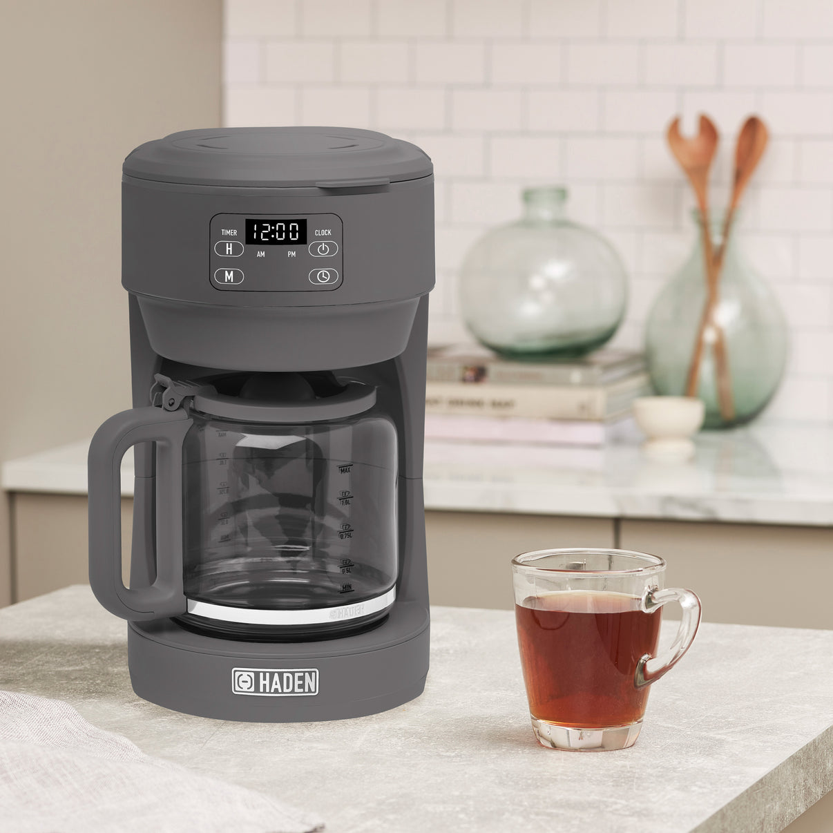 Chelsea Coffee Maker, Grey & Chrome - 75166 – Hadenusa