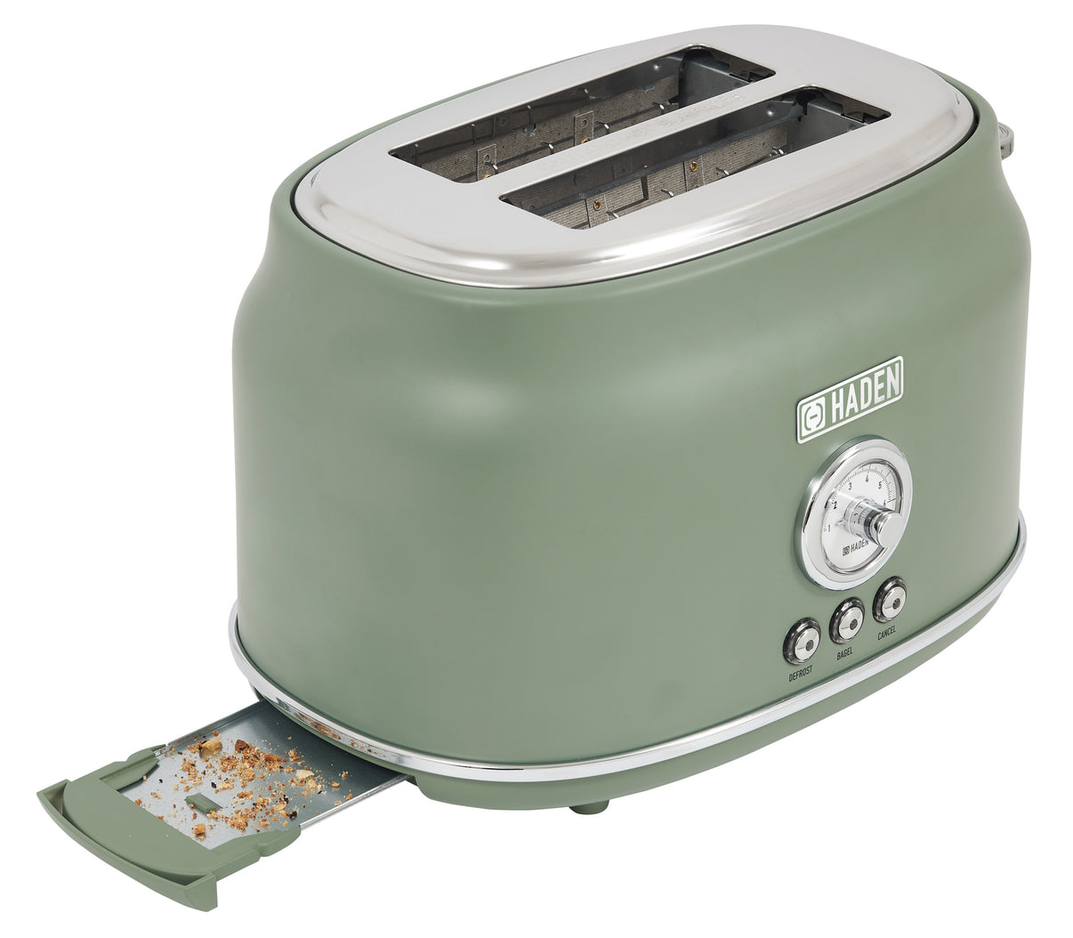 Dorset 2-Slice Toaster, Cedar Green & Chrome - 75172 – Hadenusa
