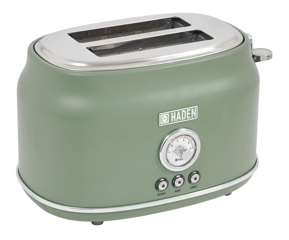 Dorset 2-Slice Toaster, Cedar Green & Chrome - 75172 – Hadenusa
