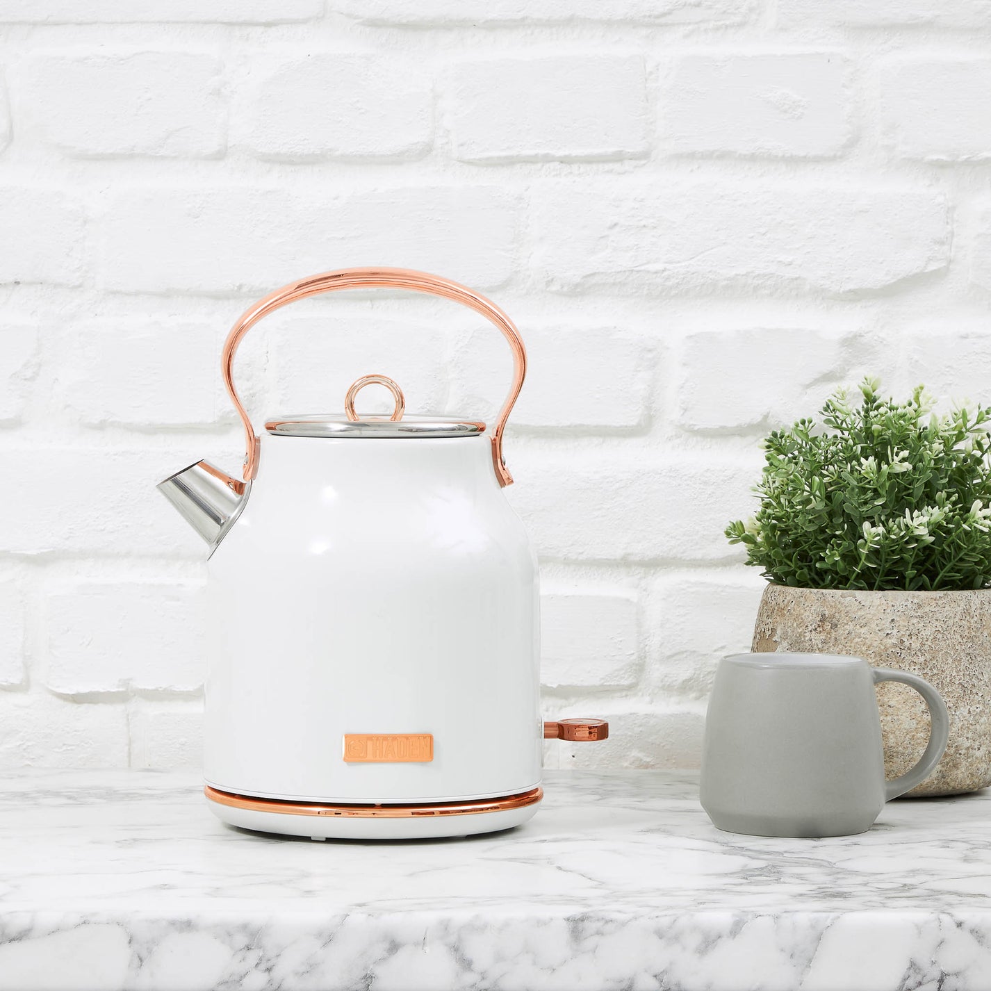 Heritage Electric Kettle, Ivory & Copper - 75089 – Hadenusa